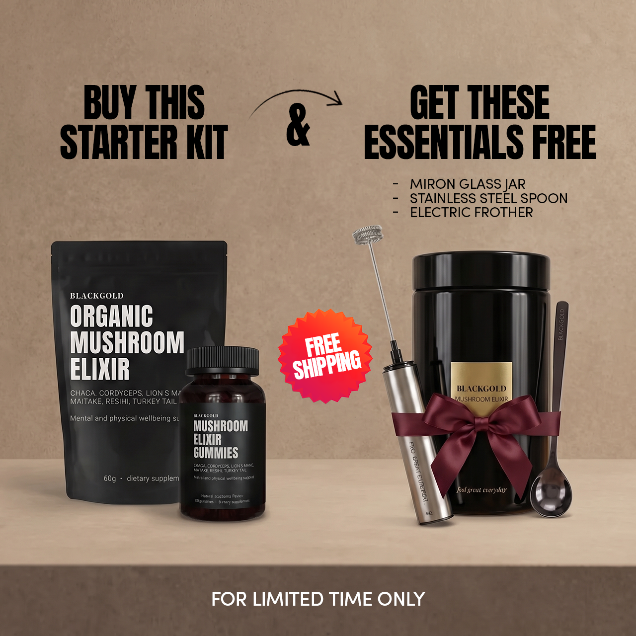 Organic Mushroom Elixir Extract - Starter Kit – Blackgold Elixir Australia