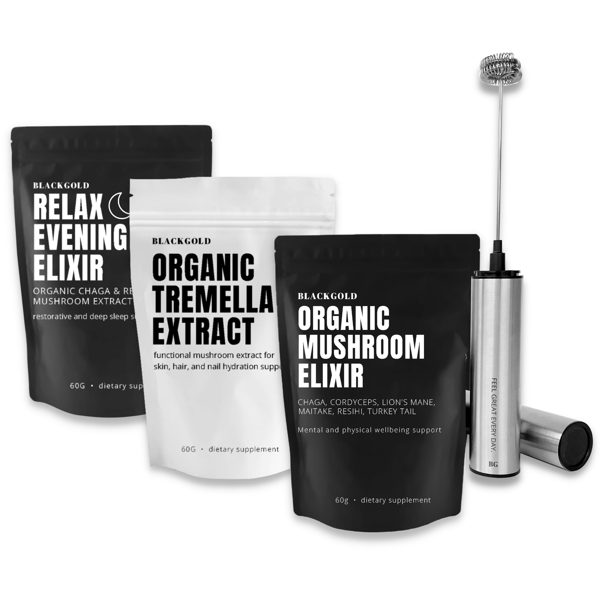 Mushroom Beauty Starter Kit – Blackgold Elixir Australia